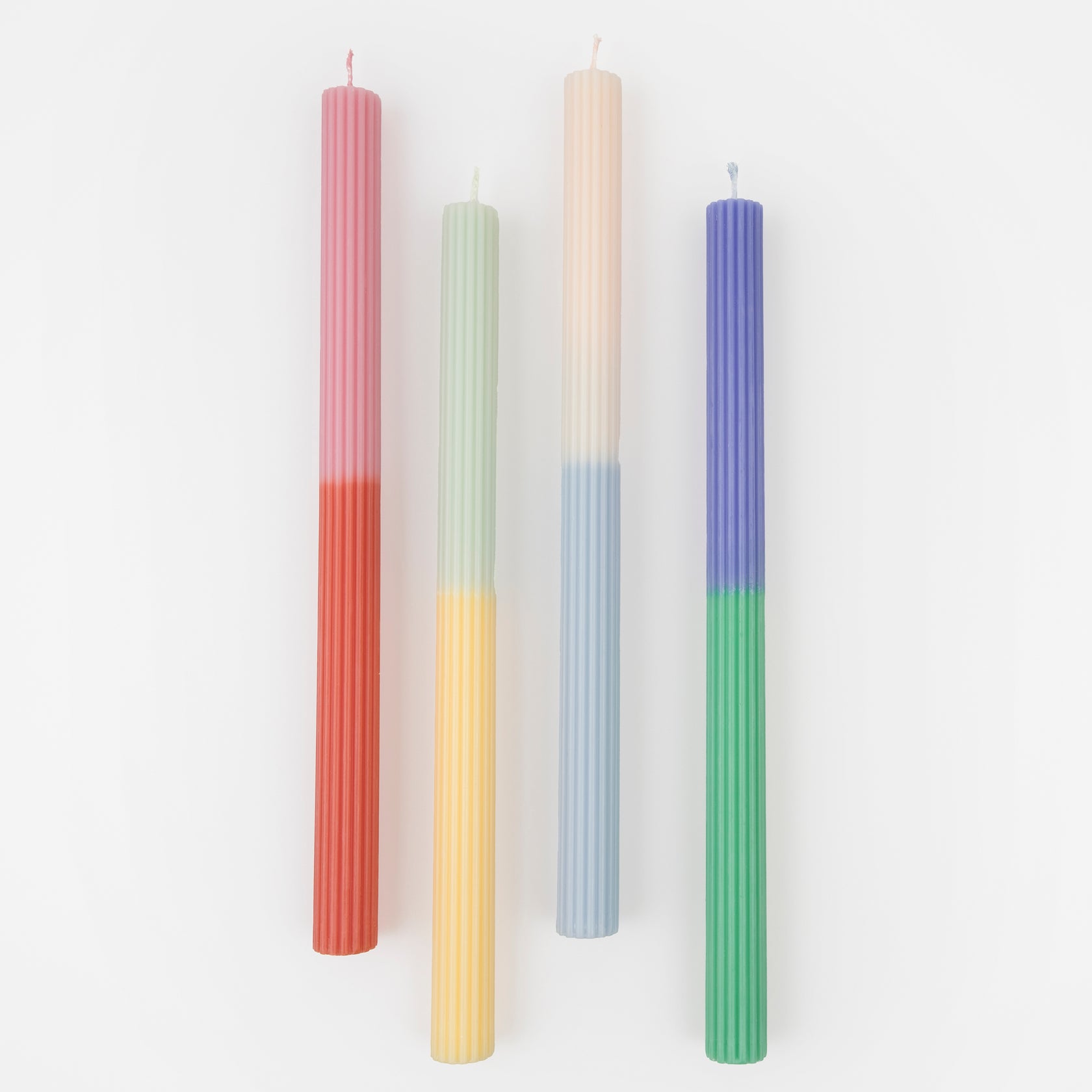 Multi Block Color Taper Candles - Set of 4 – CARLYLE AVENUE