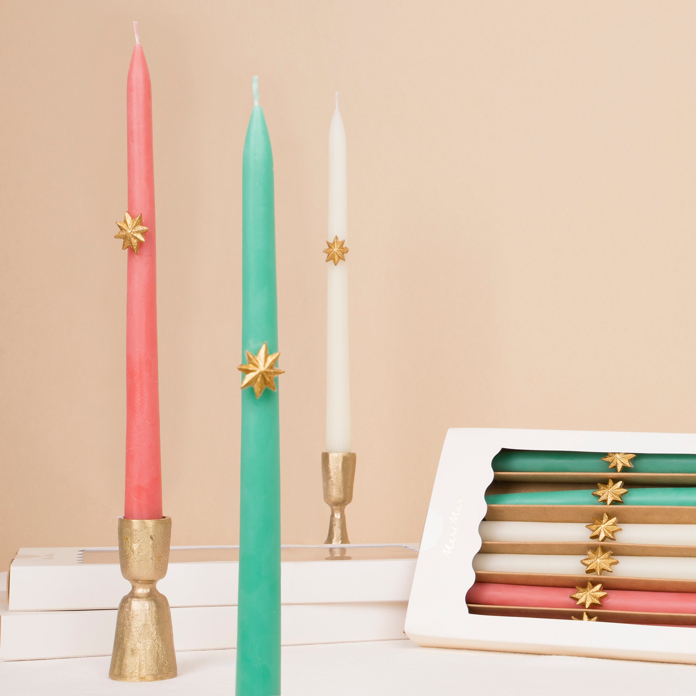 Mixed Gold Star Taper Candles – CARLYLE AVENUE