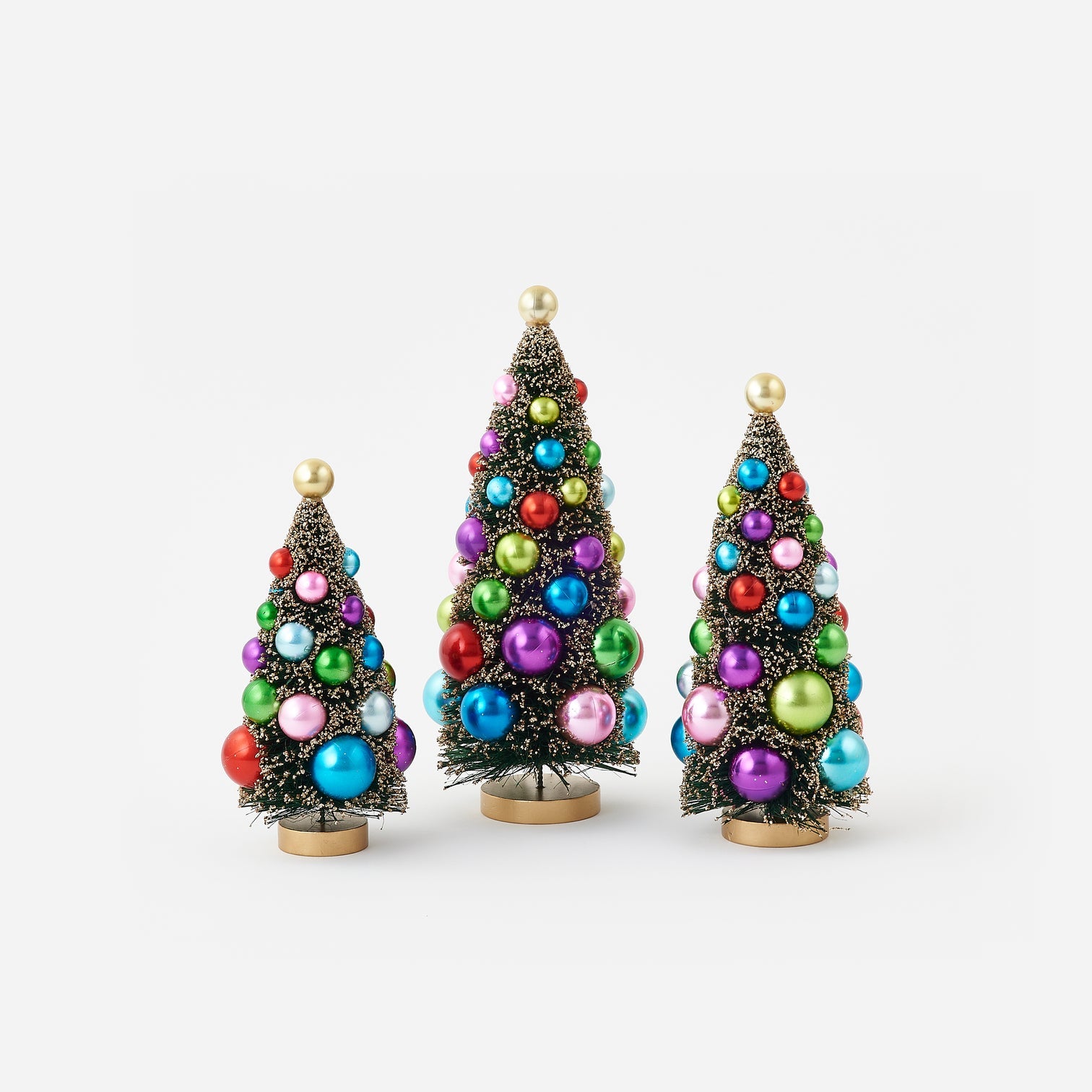 Gold Sisal Tree with Balls - Set of 3 Assorted – CARLYLE AVENUE