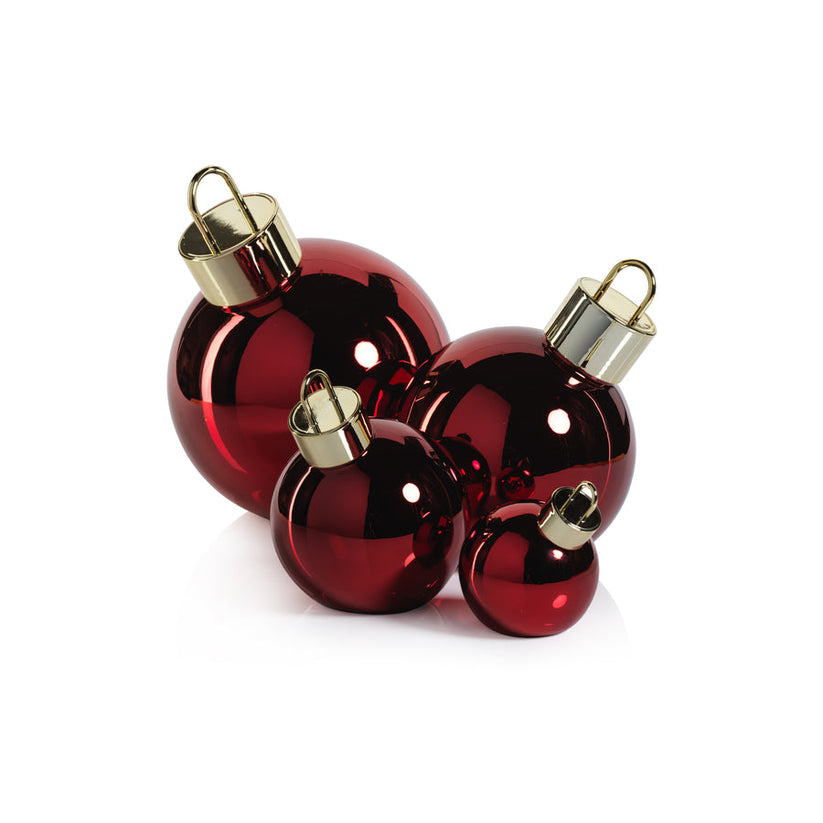 LED Metallic Glass Oversized Ornament Ball - Red – CARLYLE AVENUE