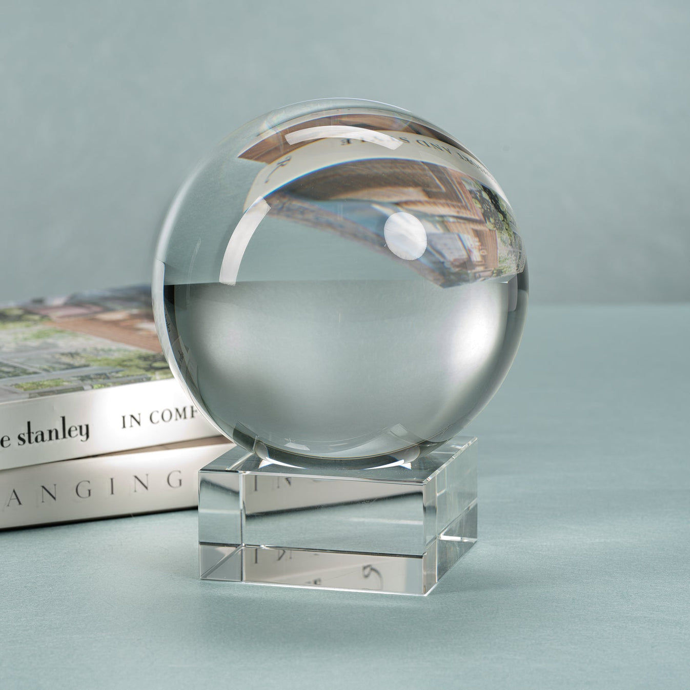 Serenity Crystal Orb on Base - Clear - Large – CARLYLE AVENUE