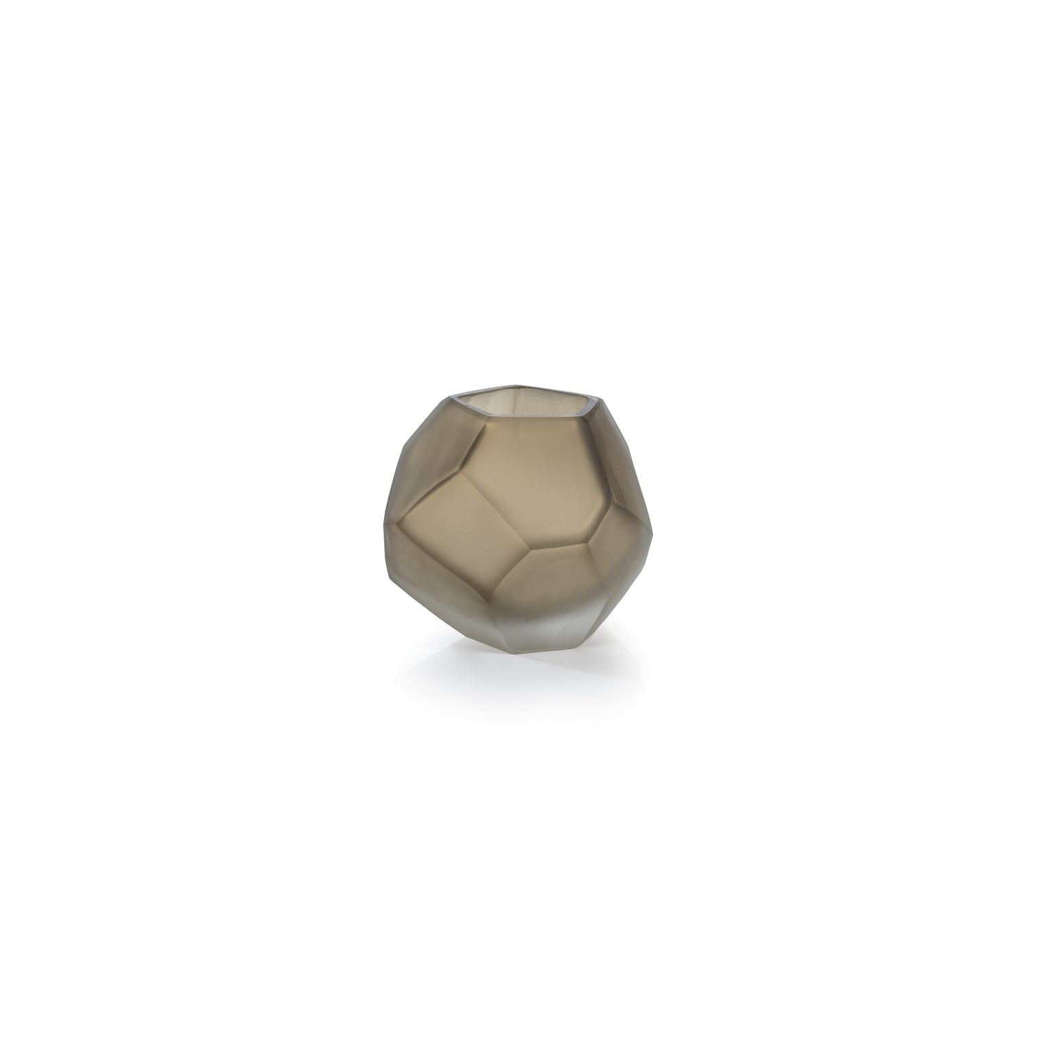 Faceted Frosted Taupe Vase – CARLYLE AVENUE