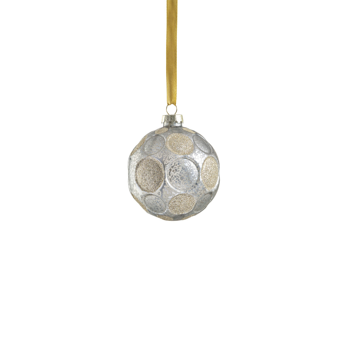 Matte Frosted Whisper Glass Ornament - Silver & Gold – CARLYLE AVENUE
