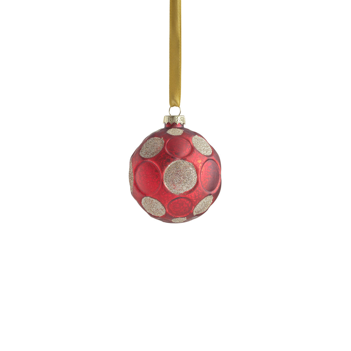 Matte Frosted Whisper Glass Ornament - Red & Gold – CARLYLE AVENUE