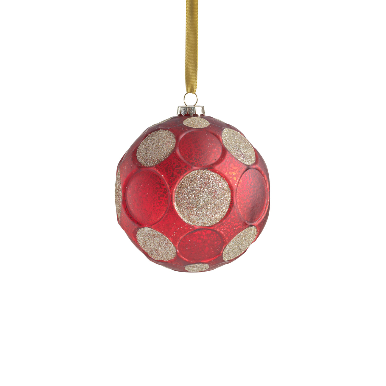 Matte Frosted Whisper Glass Ornament - Red & Gold – CARLYLE AVENUE