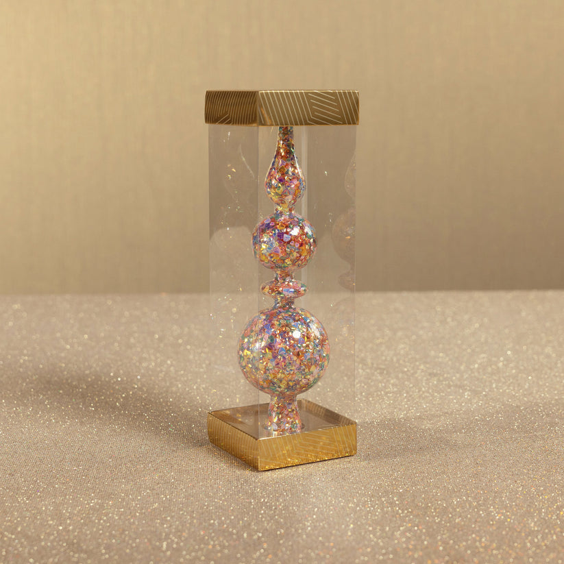 Multicolor Glass Sequin Design Boxed Tree Topper – CARLYLE AVENUE