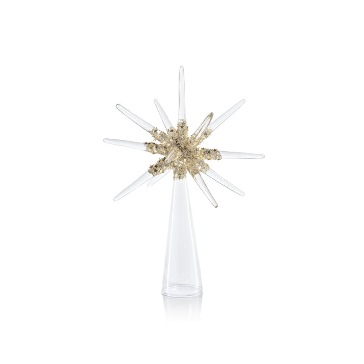 Starburst Glass Tree Topper - Clear and Gold – CARLYLE AVENUE