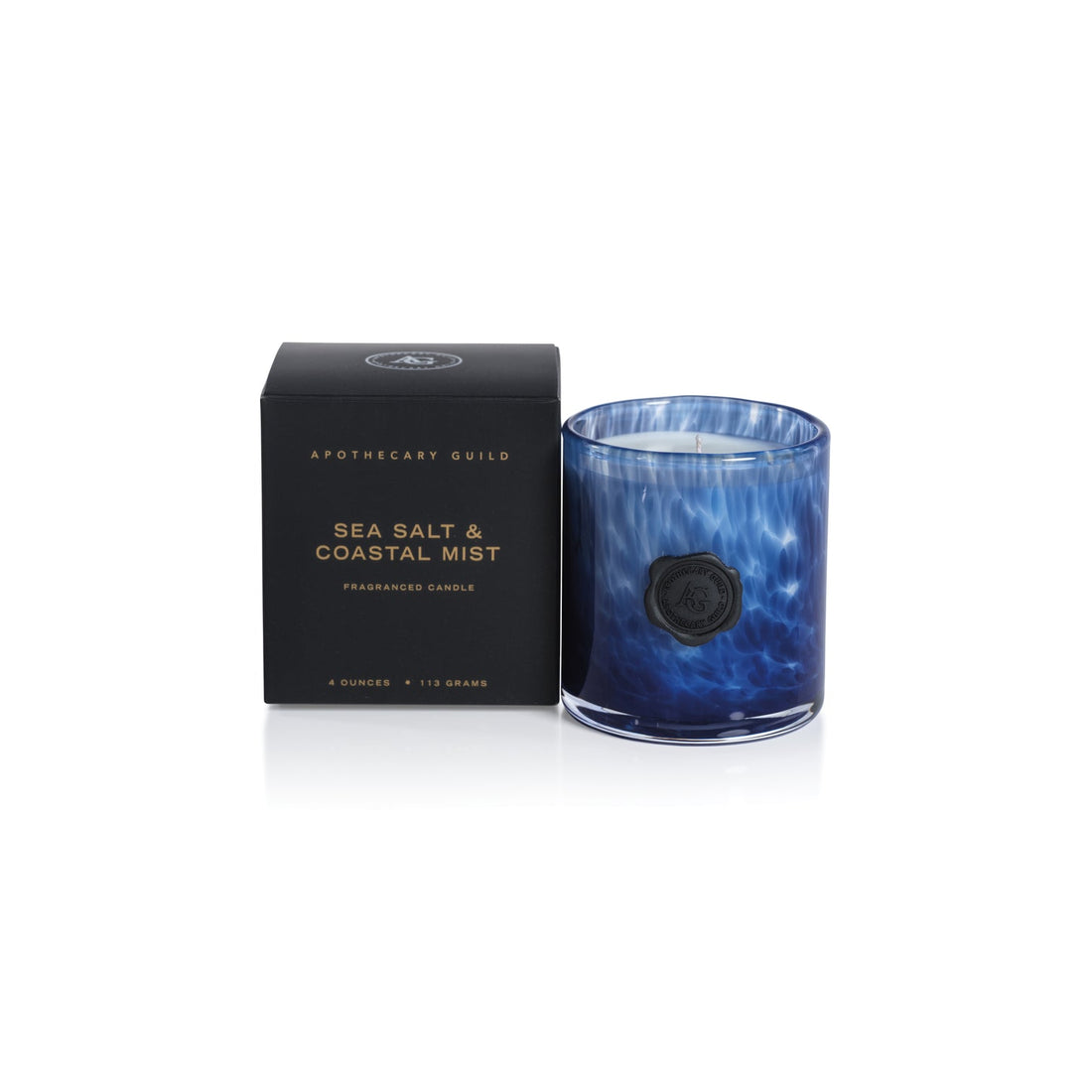 AG Opal Glass Candle - Clear & Dark Blue – CARLYLE AVENUE