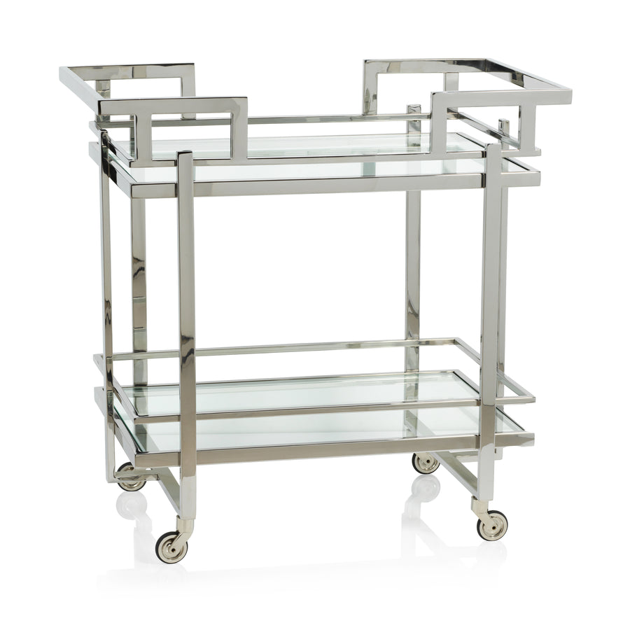Harry's Polished Steel Bar Cart – CARLYLE AVENUE