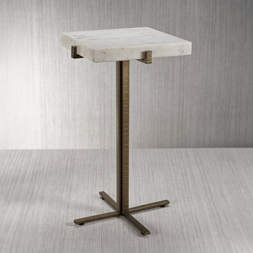 Mayfair Marble on Antique Brass Side Table – CARLYLE AVENUE
