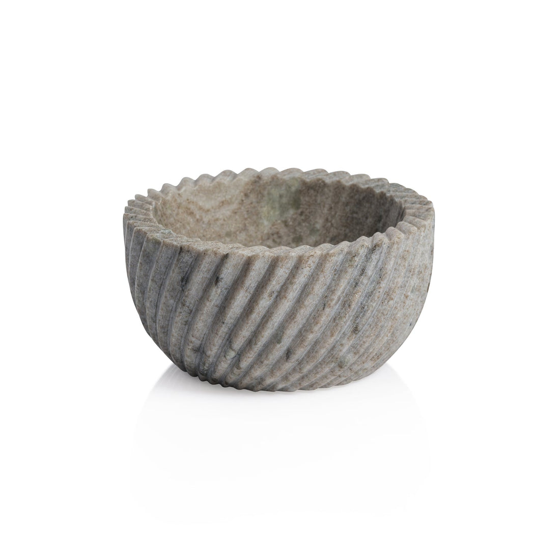 Ribbed Marble Bowl - Beige – CARLYLE AVENUE