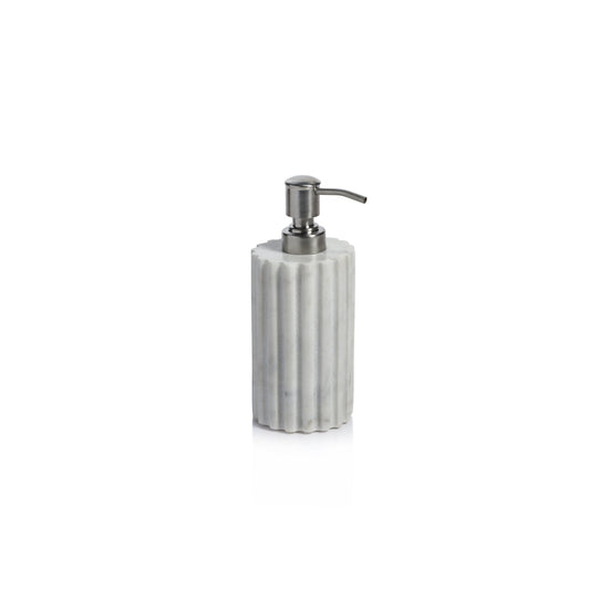 Camogli Fluted White Marble Soap / Lotion Dispenser – CARLYLE AVENUE