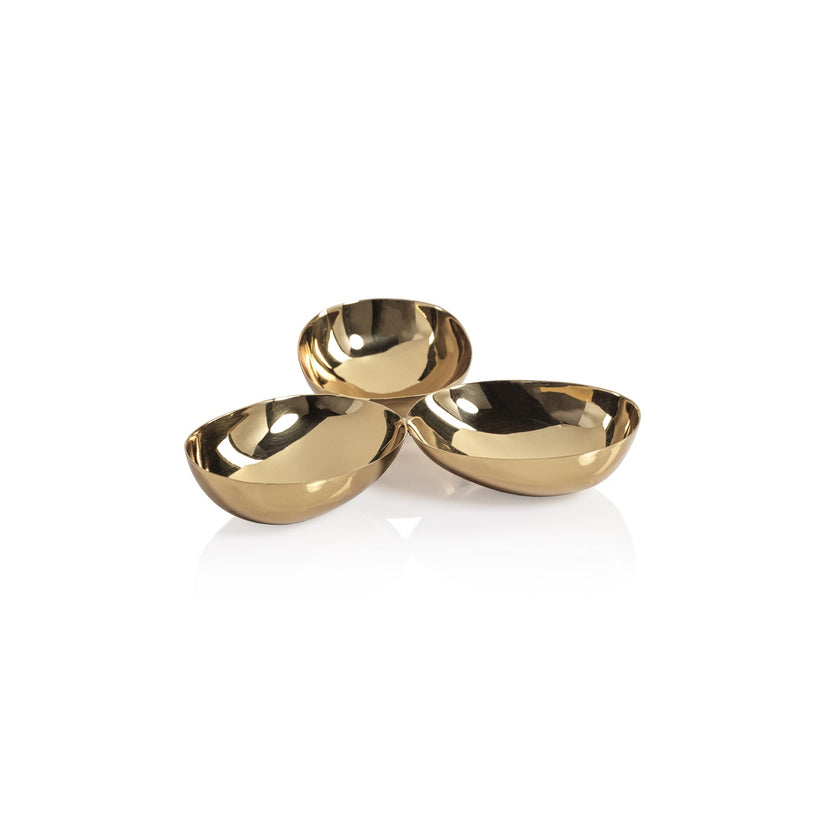 Triple Nut Bowl - Polished Gold – CARLYLE AVENUE