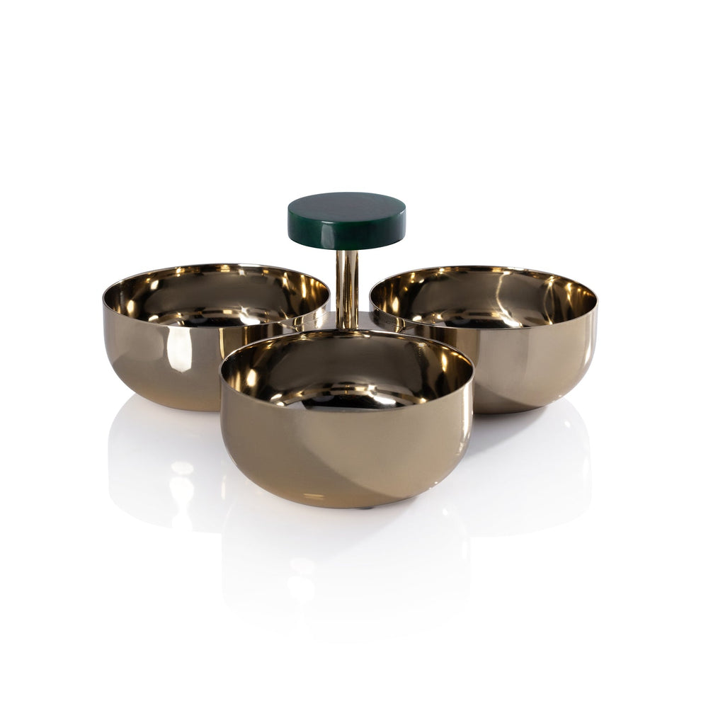 Spiga Condiment Set - Gold & Green – CARLYLE AVENUE