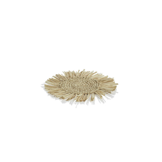 Fringed Palm Raffia Coasters – CARLYLE AVENUE