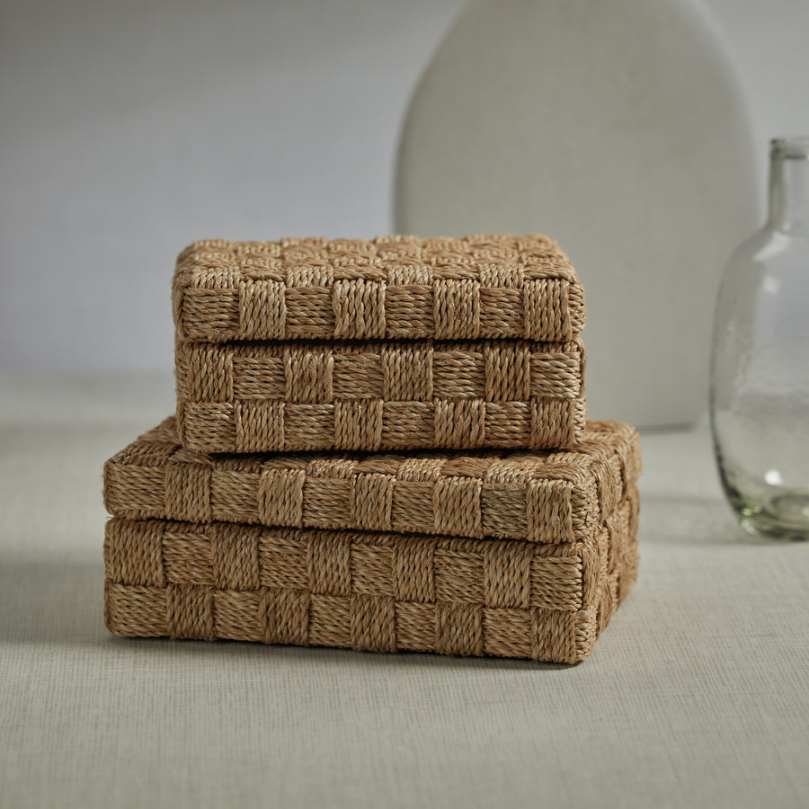 Natural Abaca Rope Hinged Box with Suede Interior – CARLYLE AVENUE