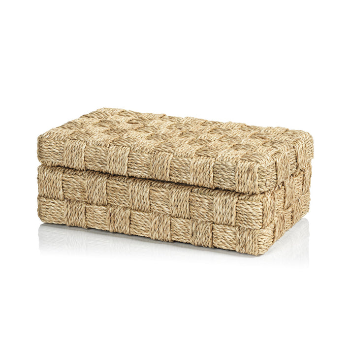 Natural Abaca Rope Hinged Box with Suede Interior – CARLYLE AVENUE
