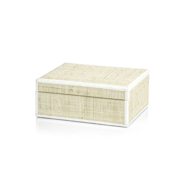 Atelier Natural Fiber Raffia Box with Leather Trim – CARLYLE AVENUE