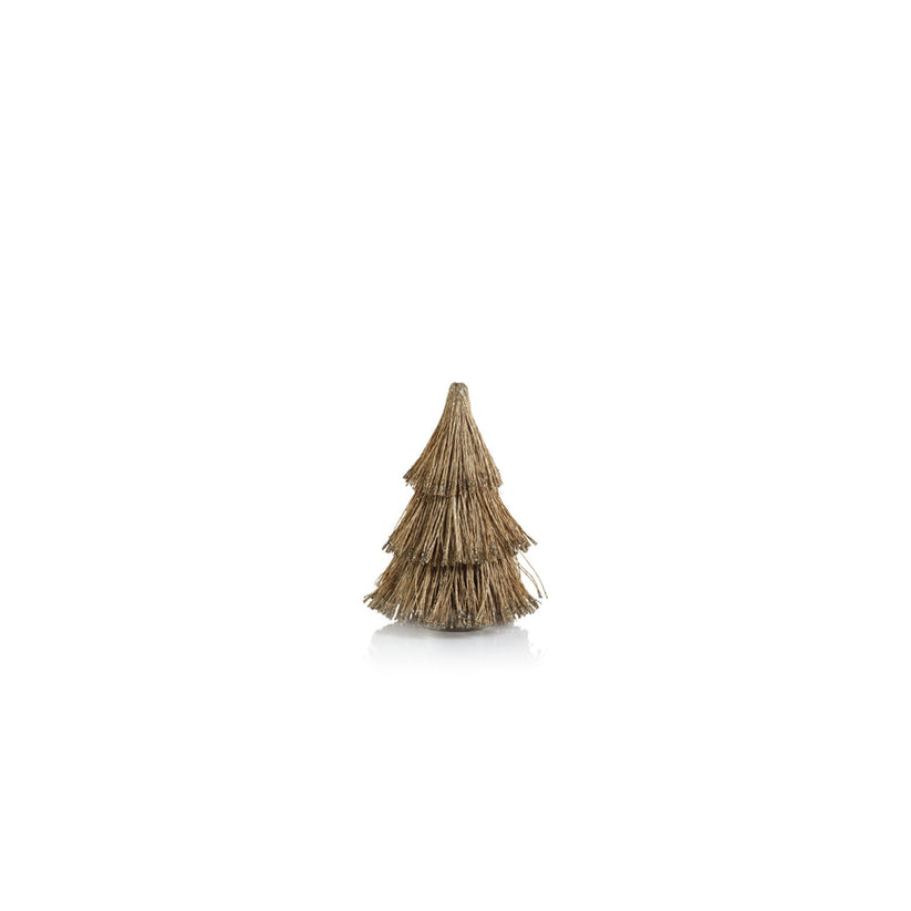 Abaca Rope All-Natural Tree with Champagne Glitter Trim – CARLYLE AVENUE