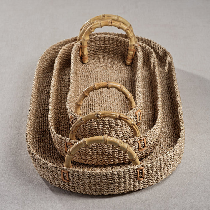 Multipurpose Abaca Tray with Bamboo Handles – CARLYLE AVENUE