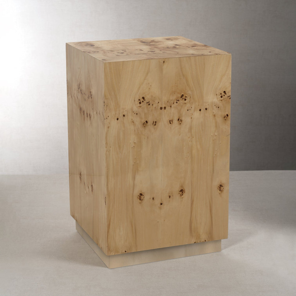 Leela Burlwood Veneer Stool / Table - Square – CARLYLE AVENUE