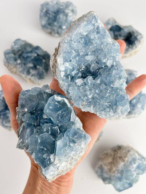Blue Celestite Crystal Geodes - Large – CARLYLE AVENUE