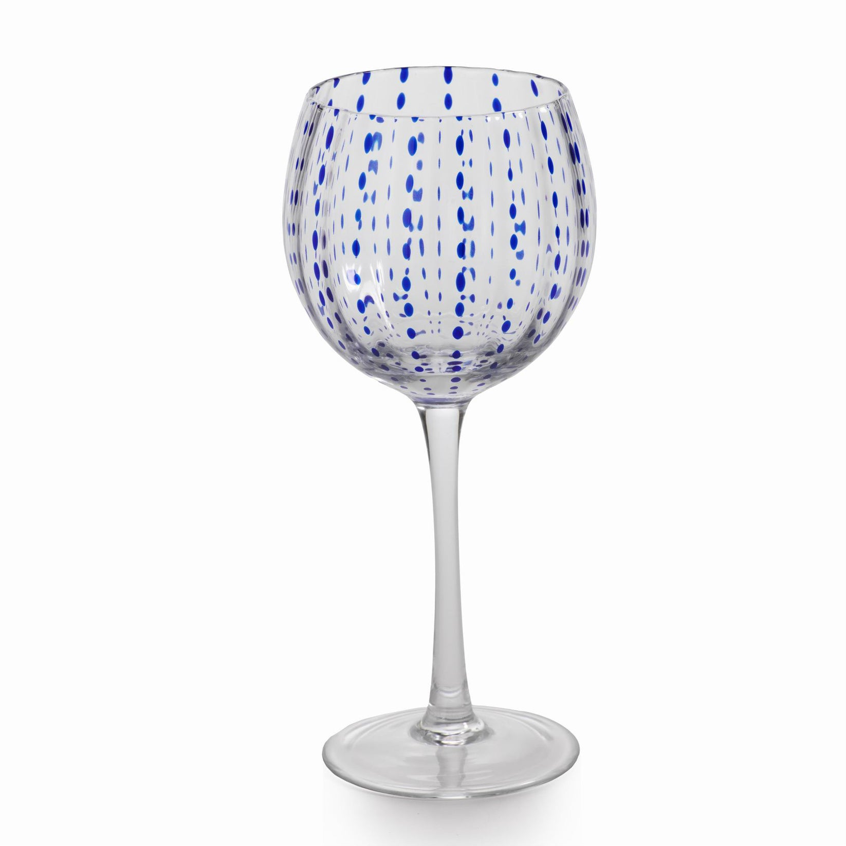 Blue Dots Stemless Glass - Set of 6 – CARLYLE AVENUE