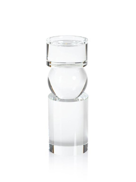 Rialto Clear Crystal Pillar Holder – CARLYLE AVENUE