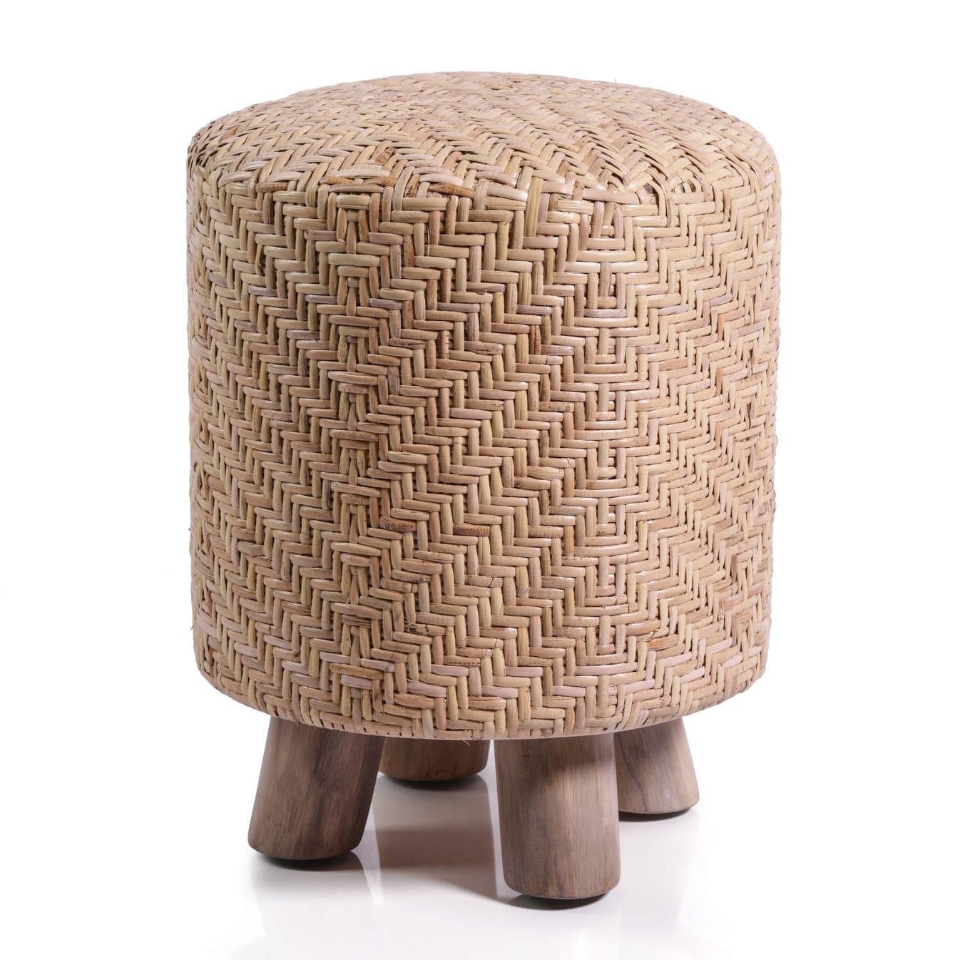 Elia Rattan and Teakwood Stool – CARLYLE AVENUE