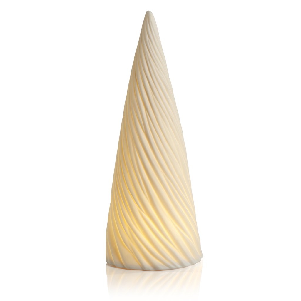 White Spiral Porcelain LED Tree – CARLYLE AVENUE