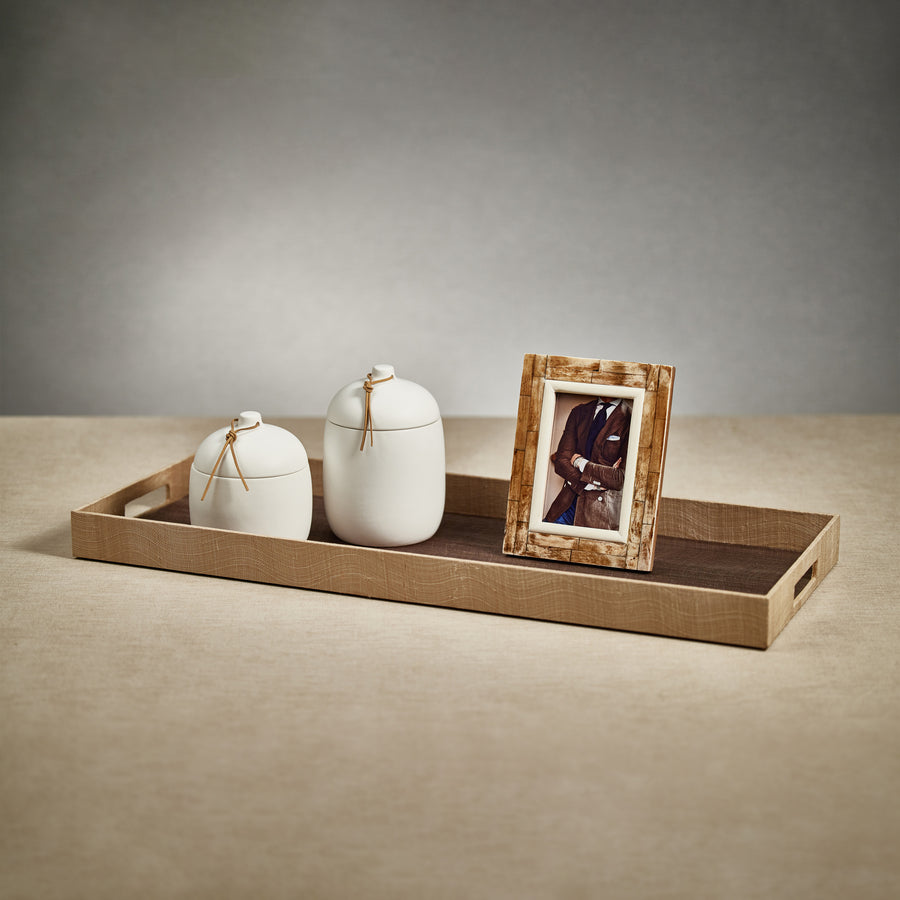 Prado Ceramic Canister with Leather Tie - White – CARLYLE AVENUE