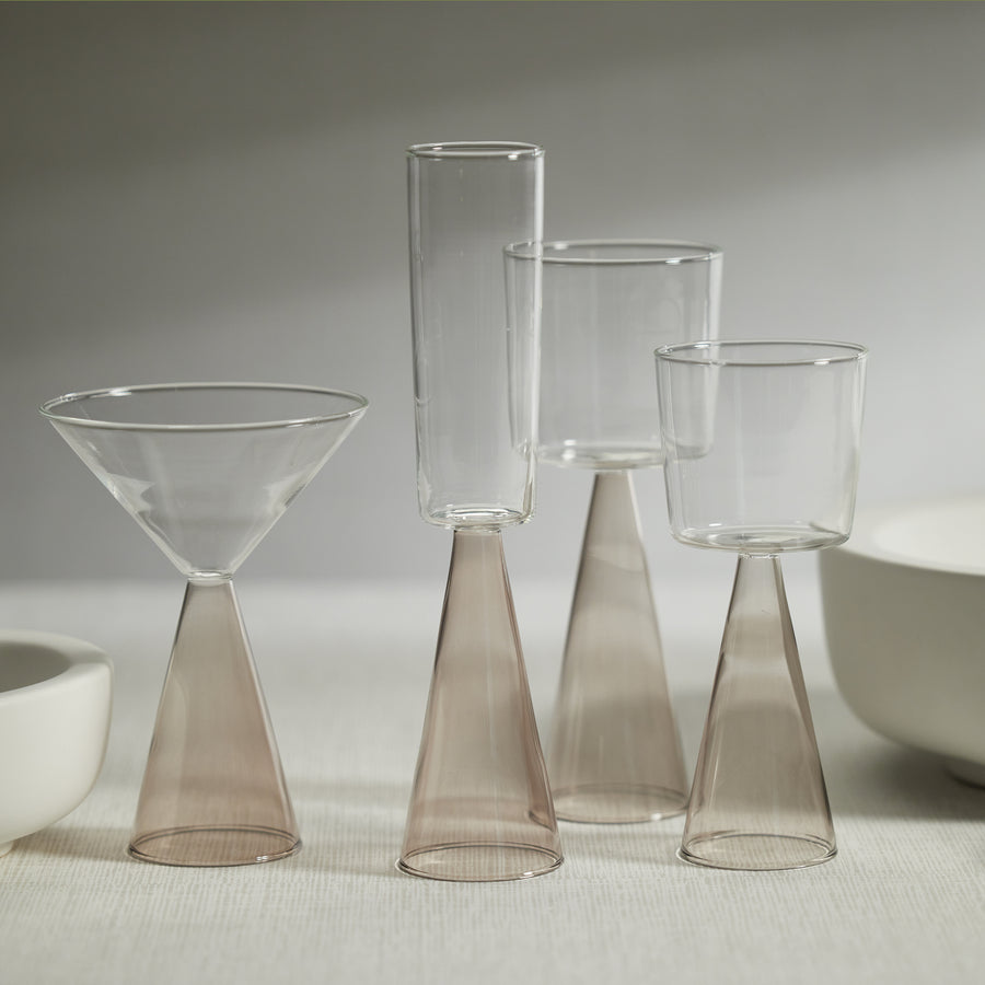 Veneto Glassware - Smoke – CARLYLE AVENUE