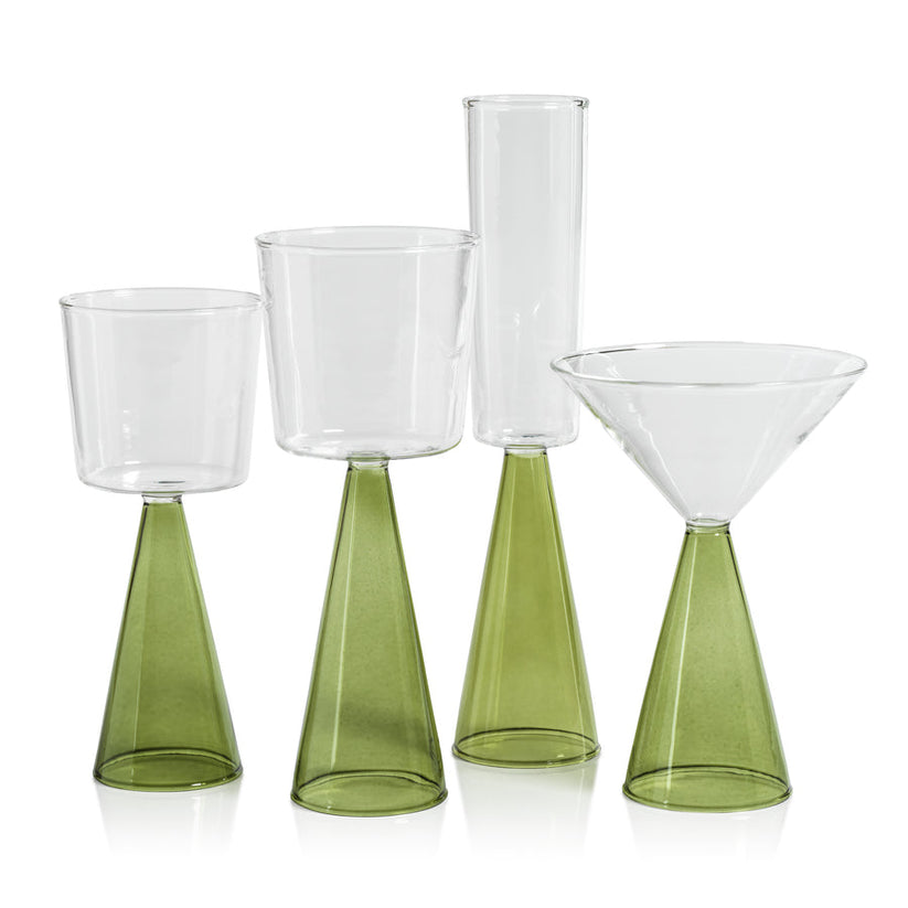 Veneto Glassware - Green – CARLYLE AVENUE