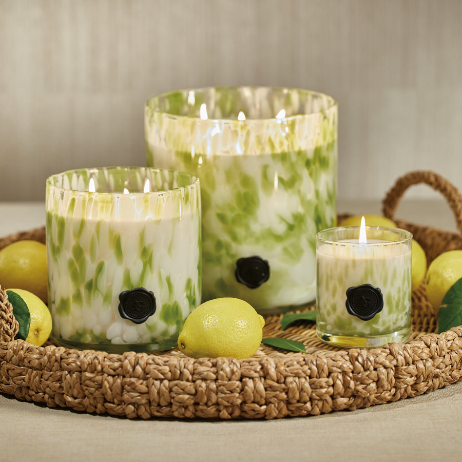 AG Opal Glass Candle - Green - Sicilian Lemon Bergamot – CARLYLE AVENUE