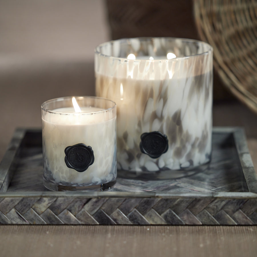 AG Opal Glass Candle - Clear & Gray – CARLYLE AVENUE