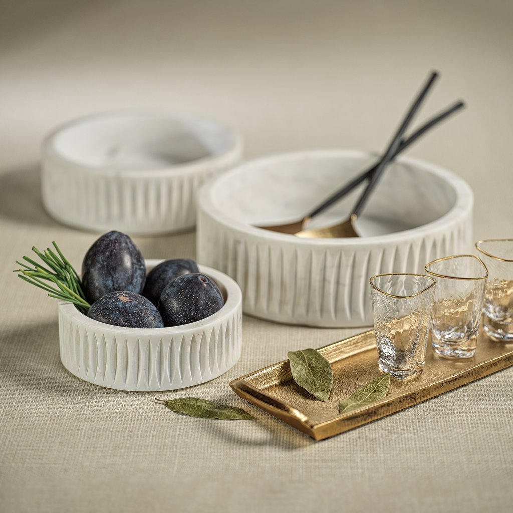 Arezzo Carved Marble Bowl – CARLYLE AVENUE