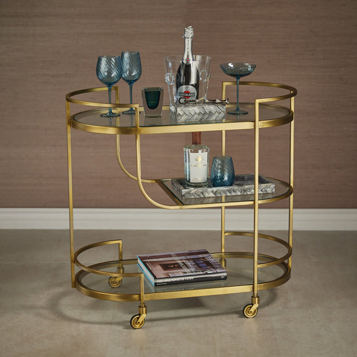The Claridge Bar Cart - Gold – CARLYLE AVENUE