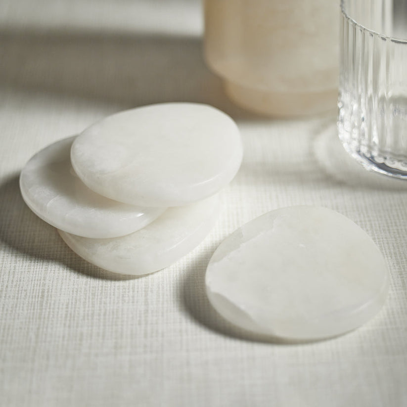La Salama Alabaster Coaster - White - Set of 4 – CARLYLE AVENUE