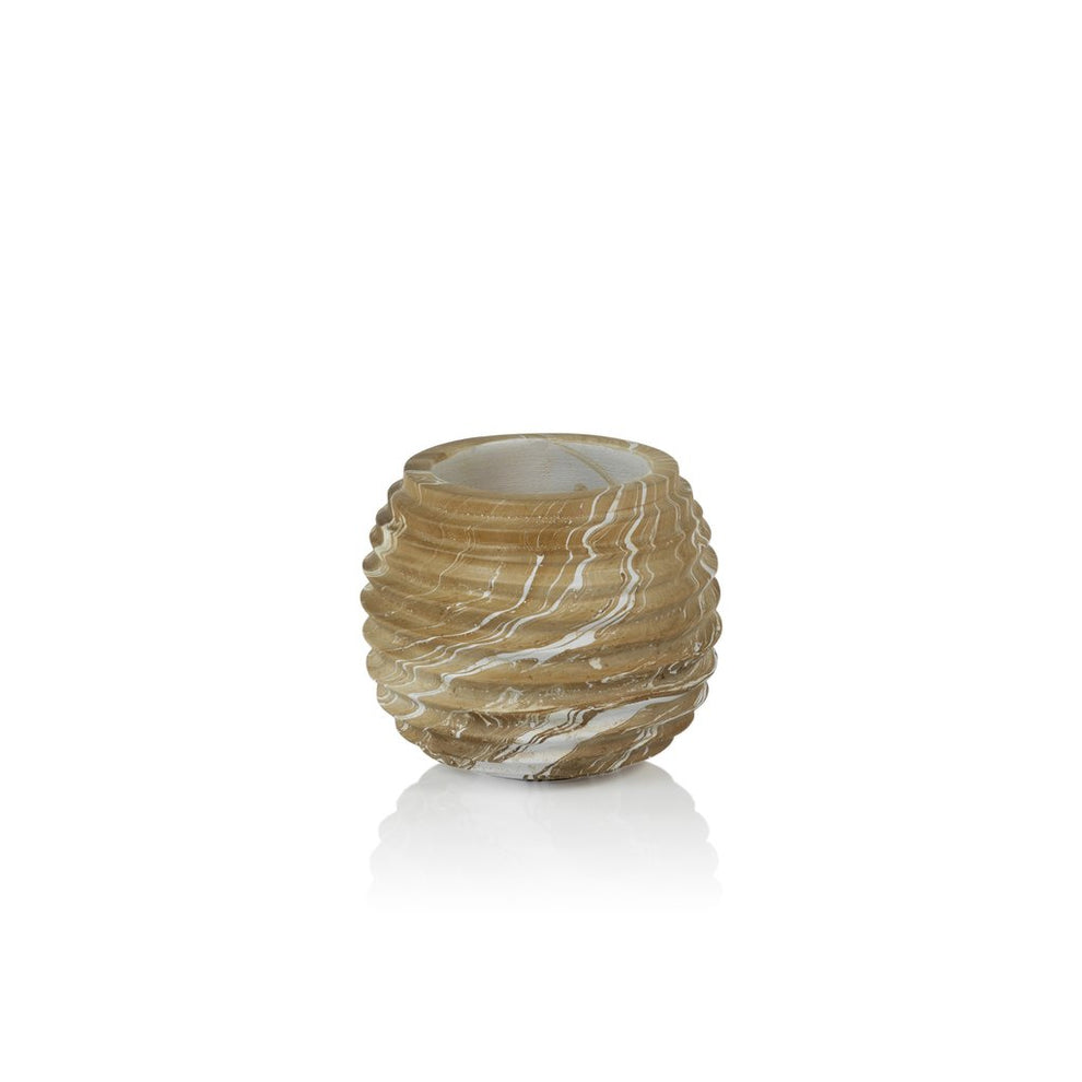 Natural Latte Mango Wood Marbleized Cocoon Pot – CARLYLE AVENUE